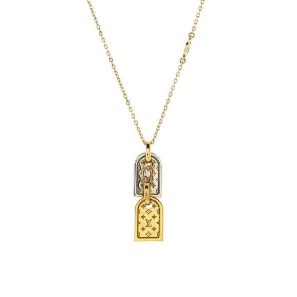 Louis Vuitton | Jewelry | Louis Vuitton Nanogram Name Tag Pendant ...